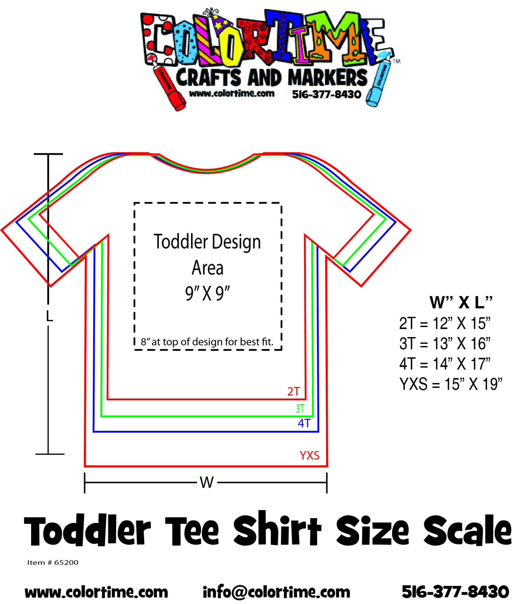 Toddler Tee Size Chart – Colortime Crafts and Markers